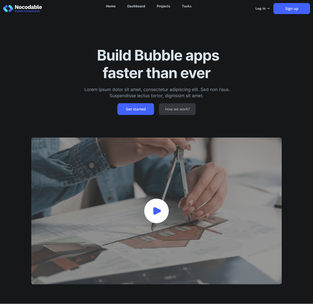 Saas Landing Page - Nocodable Template | Bubble